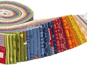 Jennifer Long Country Life Rolie Polie 40 2.5-inch Strips Jelly Roll Riley Blake Designs RP-13790-40