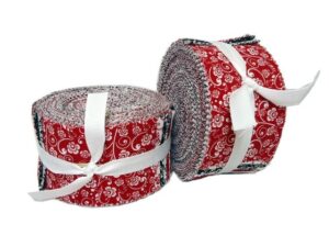 classic collection black & red jelly roll - made in the usa (40 cuts)