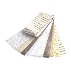 sharprepublic roll up cotton fabric quilting strips, jelly roll fabric, patchwork craft fabric bundle, cotton fabric, quilting fabric - beige