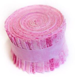 mix pink jelly roll pre-cut, 100% cotton fabric quilting strips (2.5 inch - 20 pieces)