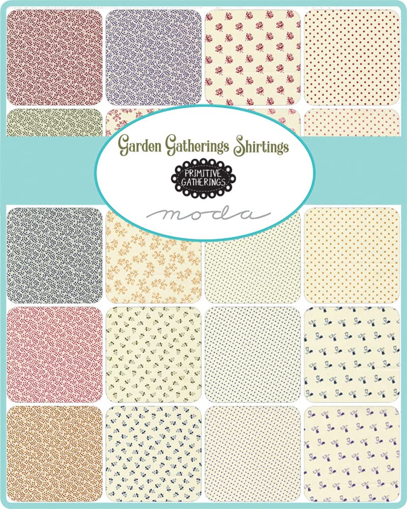 Primitive Gatherings Garden Gatherings Shirtings Jelly Roll 40 2.5-inch Strips Moda Fabrics 49171JR