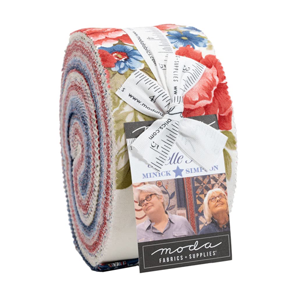 Minick and Simpson Belle Isle Jelly Roll 40 2.5-inch Strips Moda Fabrics 14920JR, Assorted