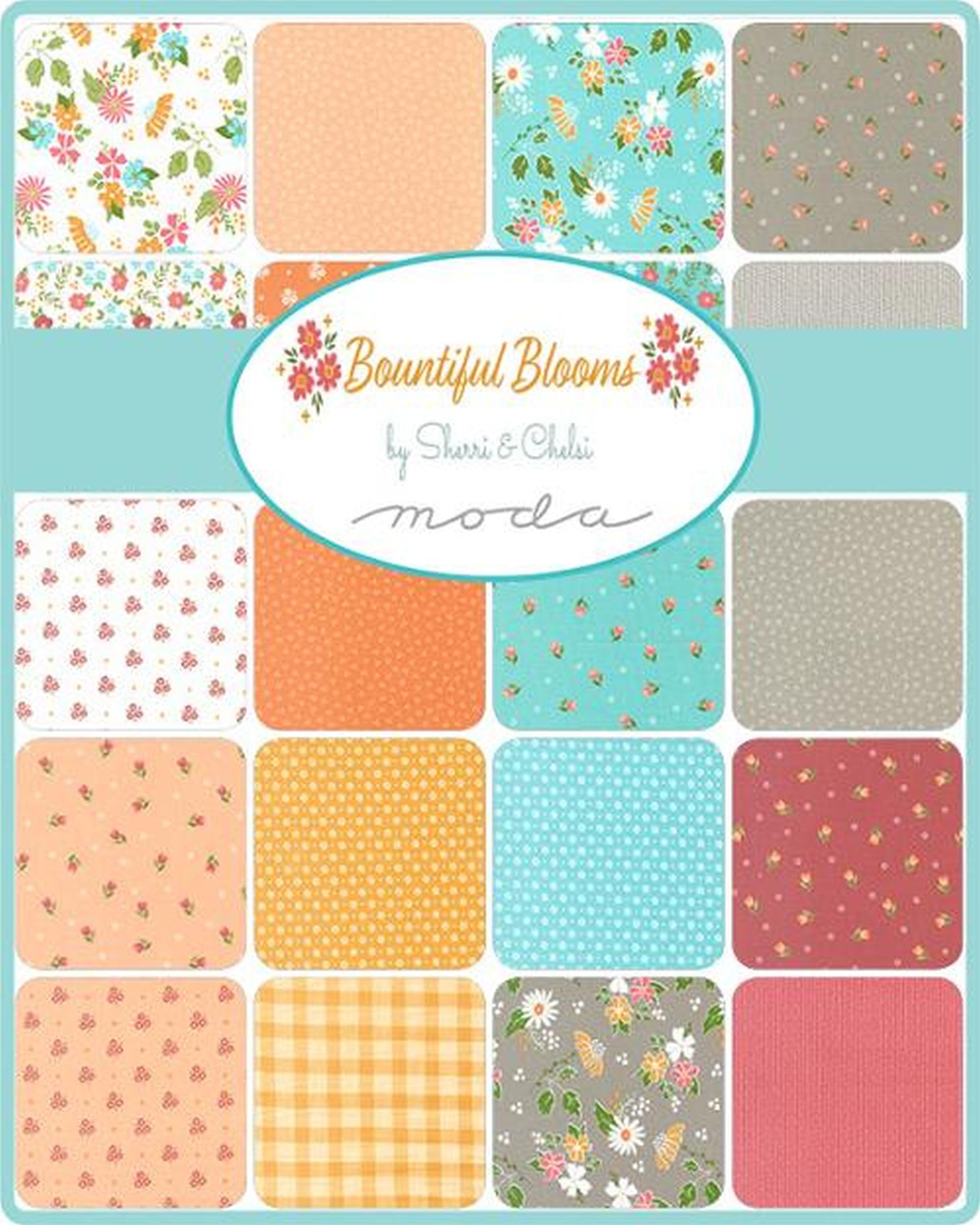 Bountiful Blooms Jelly Roll 37660JR by American Jane from Moda by The roll