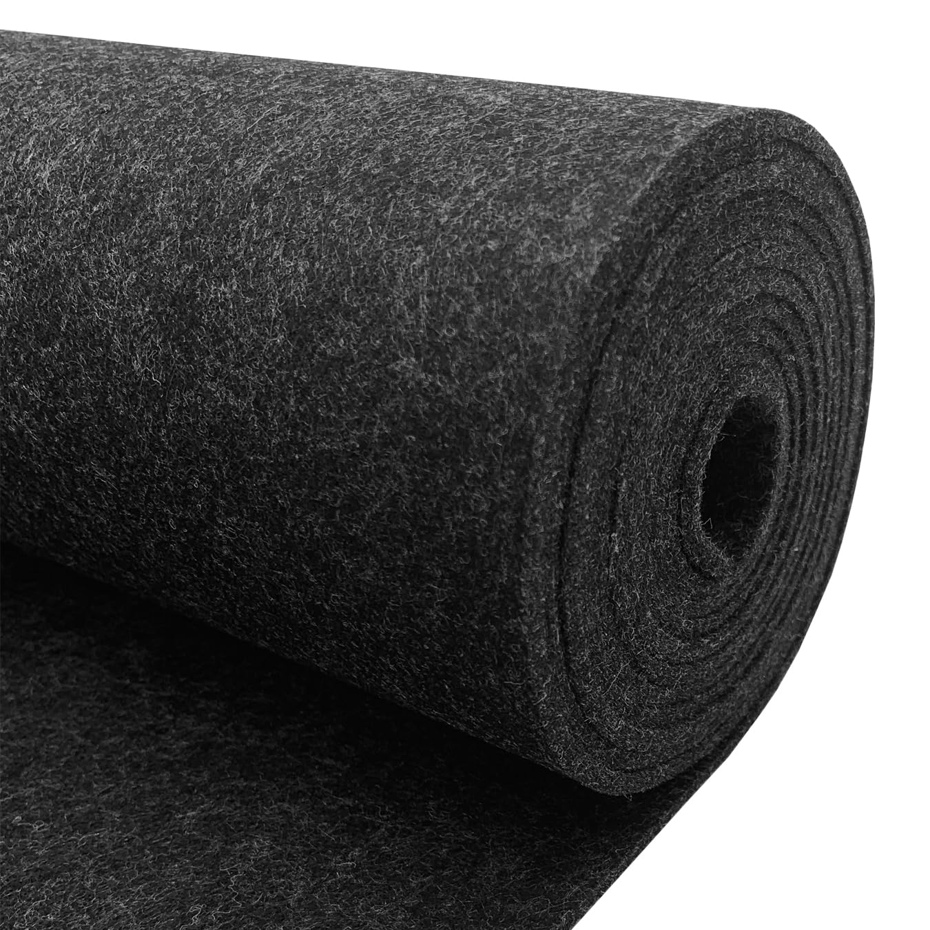 aufodara Felt Fabric 11.8 x 98.4 inch Craft Felt Fabric Roll, Felt 3mm Thick for Felt Table Mats DIY Arts & Crafts Patchwork Sewing Decorations (Grey Black)