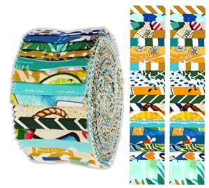 soimoi 40pcs summer print cotton precut fabrics for quilting craft strips 2.5x42inches jelly roll - multicolor