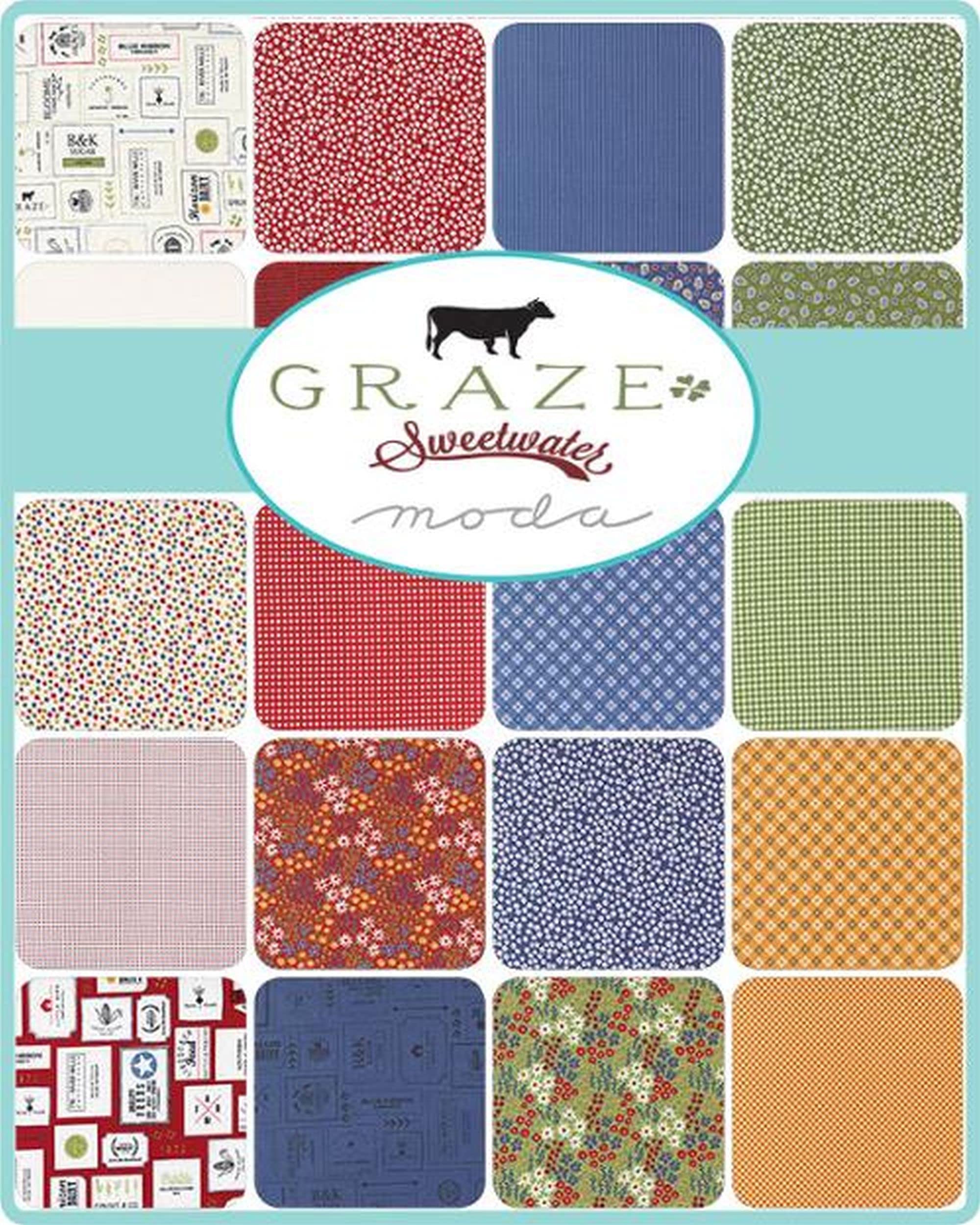 Graze Jelly Roll Quilt Fabric 55600JR from Moda by The Pack