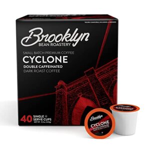 brooklyn beans cyclone gourmet coffee pods, compatible with 2.0 keurig k cup brewers, 40 count