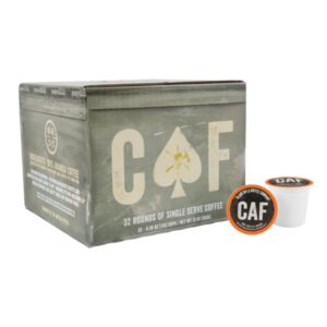 black rifle coffee company caf, medium roast coffee pods with 2x the caffeine, 32 single serve coffee pods