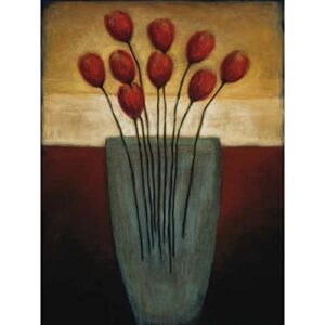 ArtDirect Tulips Aplenty II 15x18 Gallery Wrapped Canvas Museum Art by Eve