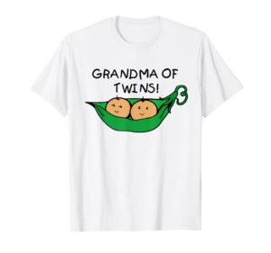 two peas in a pod grandma of twins t-shirt