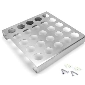 Polar Whale 2 Brushed Stainless Steel Coffee Pod Organizer Storage Tray Counter Stand or Wall Mount Compatible with Keurig K-Cup KCup for Kitchen Home Office Waterproof 12 x 12 Inches Each Holds 25