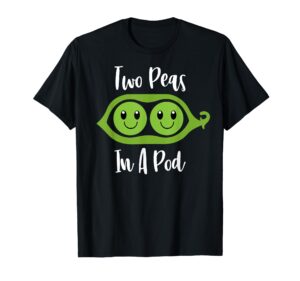 two peas in a pod cute brother sister twins couples matching t-shirt