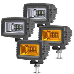 lumimotor amber + white 3x2 led pods