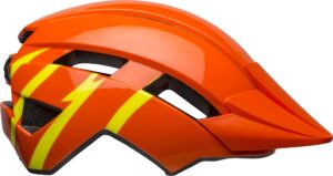 bell sidetrack ii mips youth bike helmet - strike gloss orange/yellow (2023), universal child (47-54 cm)