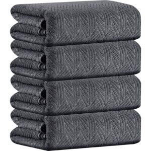 chino bathroom towel set, large bath towels extra large 35x70 inch bath sheets towels for adults, quick dry towel soft absorbent oversized towels microfiber shower towels hotel spa (4 pcs dark grey)