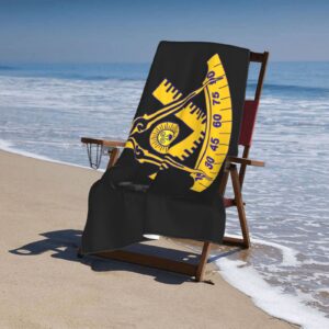 Zahika Freemason Past Master Beach Towel Absorbent Bathroom Towels Beach Towels Oversized Super ​32x52 Inch