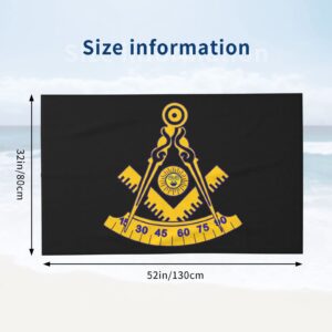 Zahika Freemason Past Master Beach Towel Absorbent Bathroom Towels Beach Towels Oversized Super ​32x52 Inch