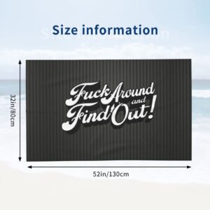 Lujzwop Fuck Around and Find Out Beach Towel, Oversized Pool Towel, Quick Dry Microfiber Beach Towel for Men and Women