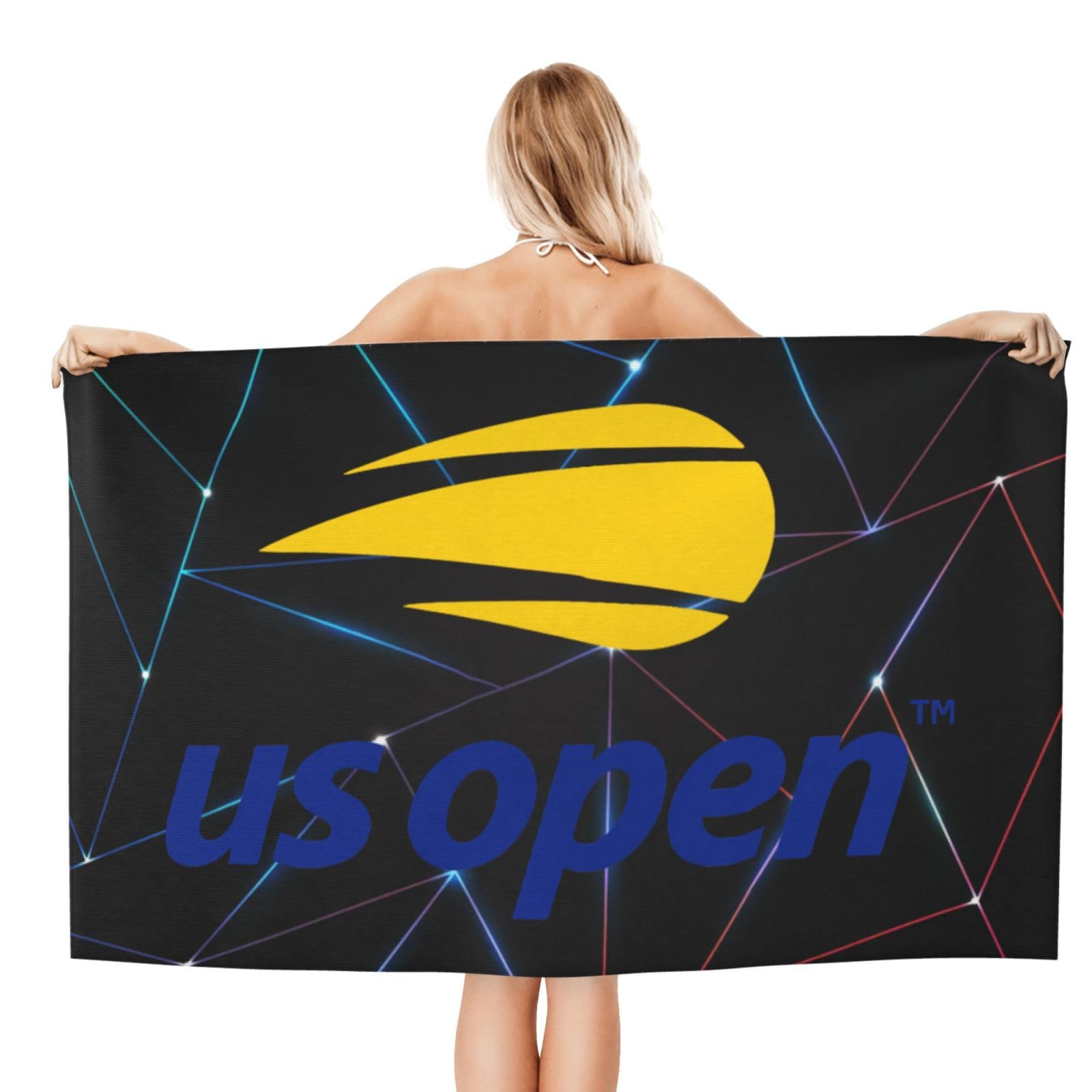 Lujzwop Us Open Tennis 2023 Beach Towel, Oversized Pool Towel, Quick Dry Microfiber Beach Towel for Men and Women