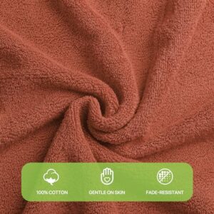 Magshion Extra Large Cotton Bath Sheet for Bathroom Adults Oversized Quick-Dry Bath Sheet Towel, Rust