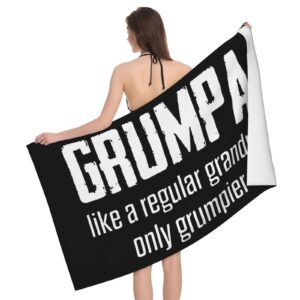 zahika grumpa like regular grandpa beach towel absorbent bathroom towels beach towels oversized super ​32x52 inch