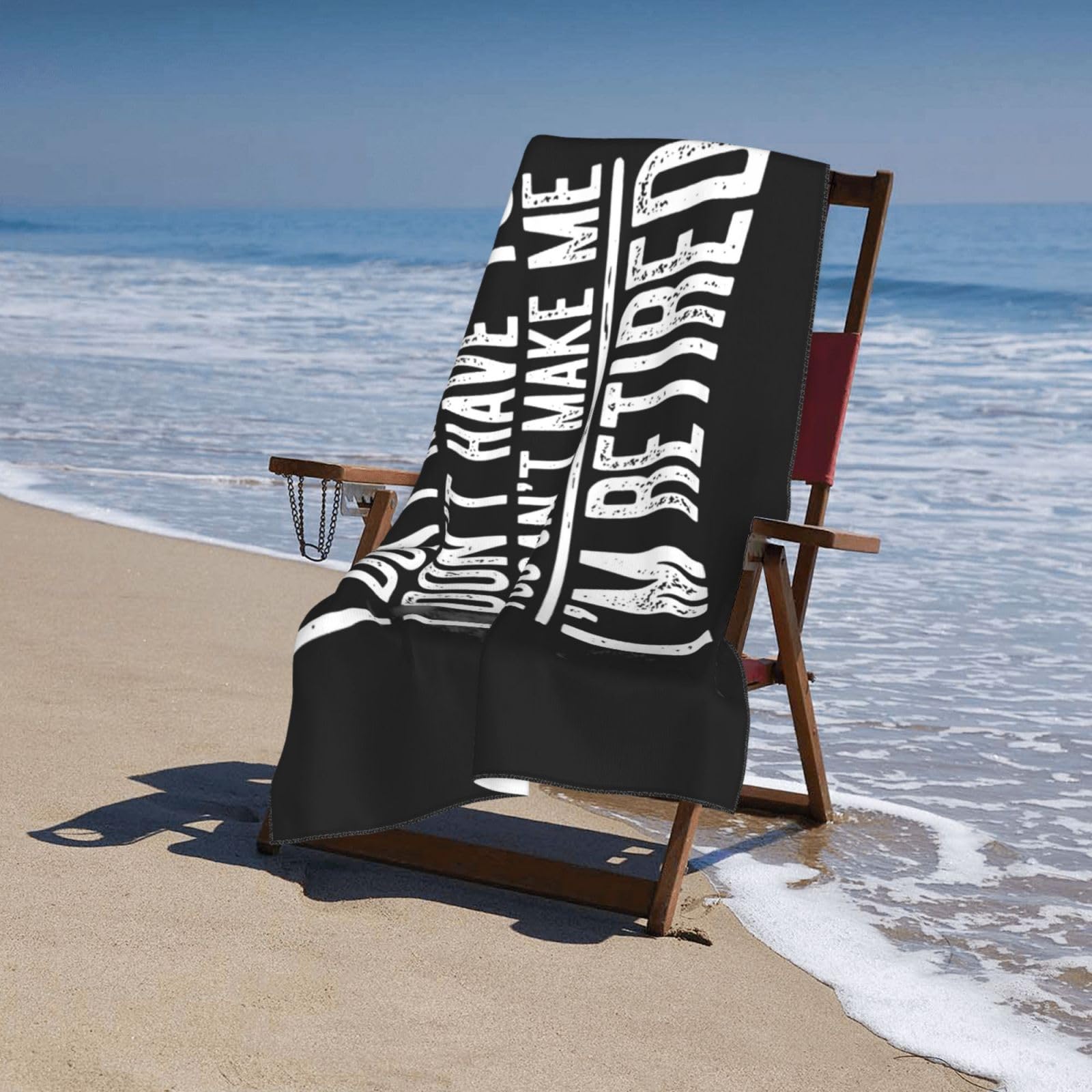 ADOSIA I Don't Want to Have You Can't Make Me I'm Retired Beach Towel 32x52in Oversized Soft Absorbent Beach Towel