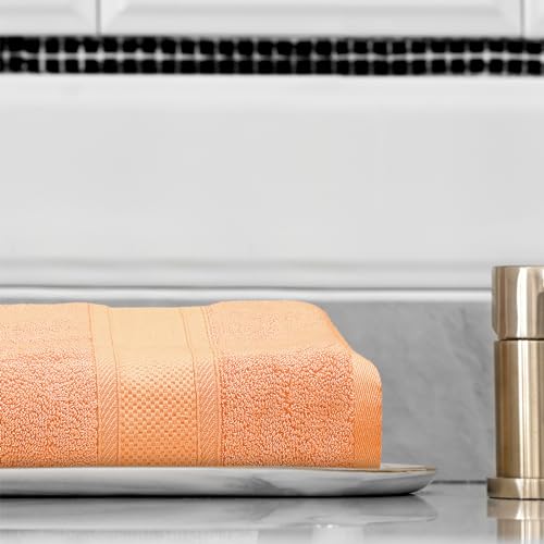 Magshion Extra Large Cotton Bath Sheet for Bathroom Adults Oversized Quick-Dry Bath Sheet Towel, Peach