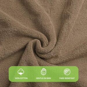 Magshion Extra Large Cotton Bath Sheet for Bathroom Adults Oversized Quick-Dry Bath Sheet Towel, Brown