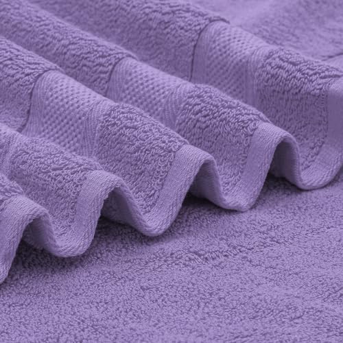 Magshion Extra Large Cotton Bath Sheet for Bathroom Adults Oversized Quick-Dry Bath Sheet Towel, Light Purple