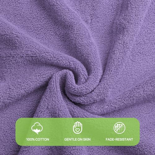 Magshion Extra Large Cotton Bath Sheet for Bathroom Adults Oversized Quick-Dry Bath Sheet Towel, Light Purple