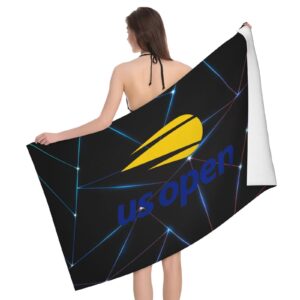 lujzwop us open tennis 2023 beach towel, oversized pool towel, quick dry microfiber beach towel for men and women