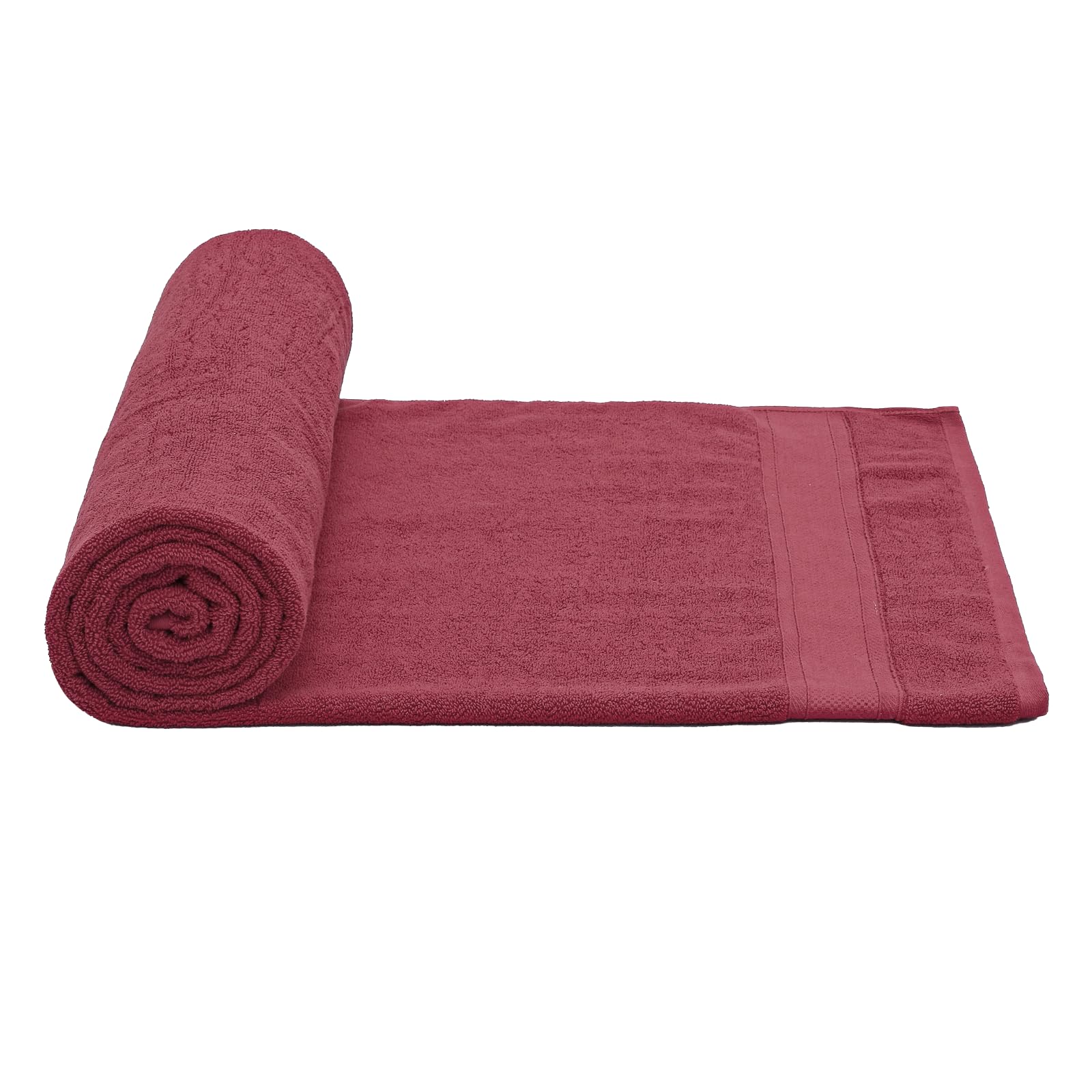 Magshion Extra Large Cotton Bath Sheet for Bathroom Adults Oversized Quick-Dry Bath Sheet Towels Set of 2,Burgundy