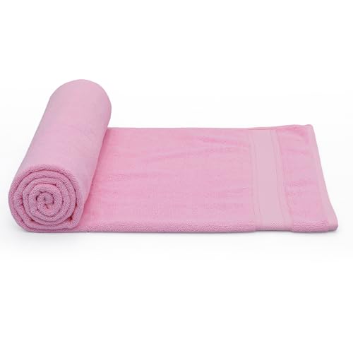 Magshion Extra Large Cotton Bath Sheet for Bathroom Adults Oversized Quick-Dry Bath Sheet Towel, Pink