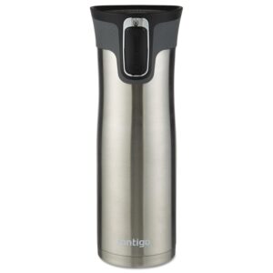 contigo west loop stainless steel vacuum-insulated travel mug with spill-proof lid