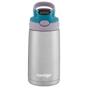 contigo aubrey kids stainless steel water bottle with spill-proof lid