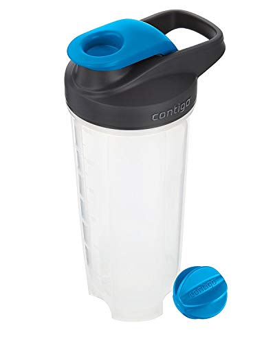 Contigo Shake & Go Fit Shaker Bottle, 28 oz., Carolina Blue, Snap Lid