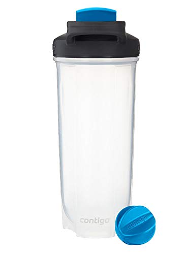 Contigo Shake & Go Fit Shaker Bottle, 28 oz., Carolina Blue, Snap Lid