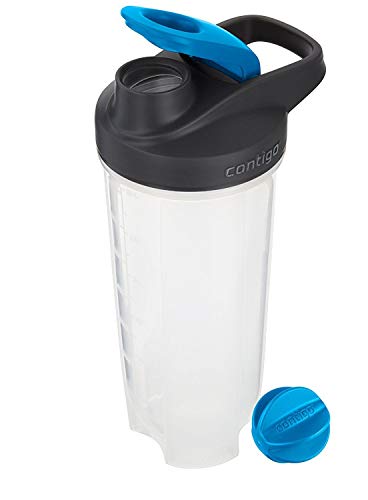 Contigo Shake & Go Fit Shaker Bottle, 28 oz., Carolina Blue, Snap Lid