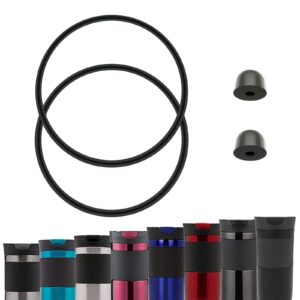 bosorio 2 gaskets and 2 stoppers compatible with contigo snapseal byron travel mug 16oz & 20oz replacement rubber seal for contigo snapseal lid, silicone part for contigo coffee travel tumbler