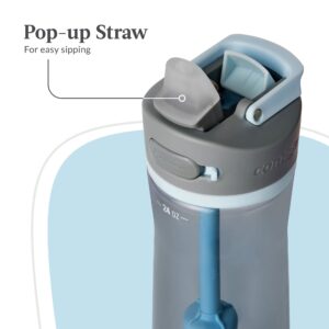 Contigo Wells Plastic Filter Water Bottle with Leak-Proof Straw Lid and Replacement Filter