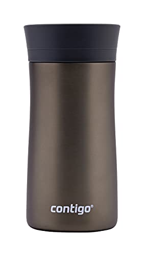 Contigo Pinnacle Autoseal Travel Mug, Stainless Steel Thermal Mug, Vacuum Flask, Leakproof Tumbler, Coffee Mug with BPA Free Easy-Clean Lid, 300 ml, Tans Matte