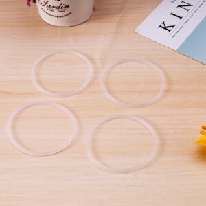 4PCS Replacement Rubber Lid Seals for 16oz & 20oz Contigo Snapseal Byron Travel Mug O Shaped Resealable Lid Gasket Replacement Soft Part Compatible with Contigo Coffee Travel Tumbler (white)