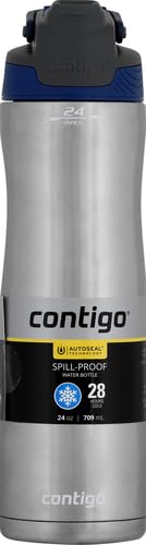 Contigo Steel Water Bottle, 24 oz, SS Monaco