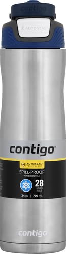 Contigo Steel Water Bottle, 24 oz, SS Monaco