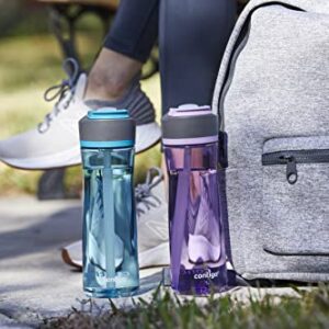 Contigo Ashland 2.0 Water Bottle, 24 oz - Leak-Proof Lid, Protective Spout Cover - Cupholder Friendly, Dishwasher Safe, BPA Free - Lavender