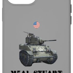 iPhone 12 Pro Max M5A1 Stuart, USA Light Tank WW2 Military Machinery Case