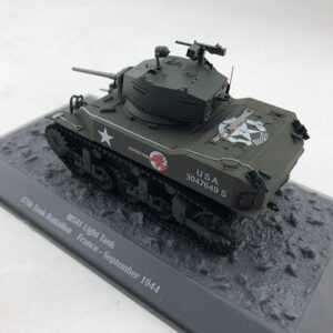 SY-Heat Alloy Tank Model, Military Tank Model M5A1 Light Tank 37Th Tank Battalion Memorial 1/43 Simulation Decoration Commemorative