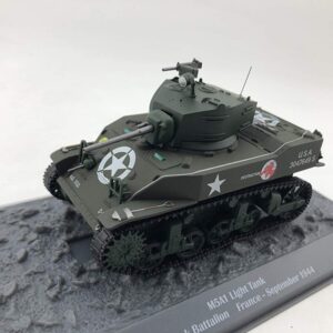 SY-Heat Alloy Tank Model, Military Tank Model M5A1 Light Tank 37Th Tank Battalion Memorial 1/43 Simulation Decoration Commemorative