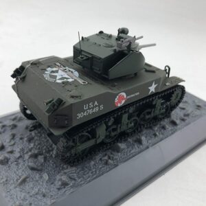 SY-Heat Alloy Tank Model, Military Tank Model M5A1 Light Tank 37Th Tank Battalion Memorial 1/43 Simulation Decoration Commemorative