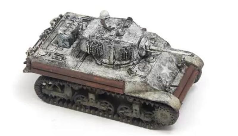 FloZ for S-Model US M5A1 Stuart Light Tank Snow Coating 1/72 Tank Pre-Built Model